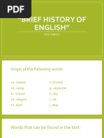 A Brief History of English | PDF | English Language | Grammatical Number