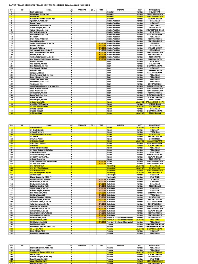 Jafung Per Golongan | PDF