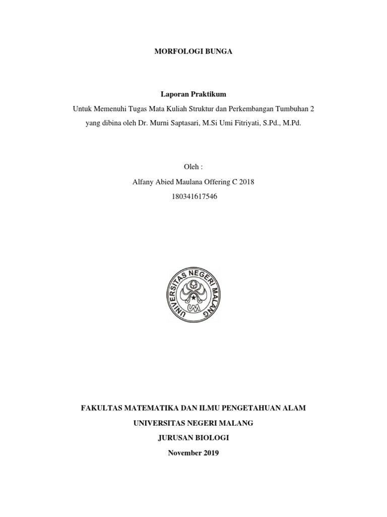 Laprak Morfologi Bunga-Dikonversi | PDF