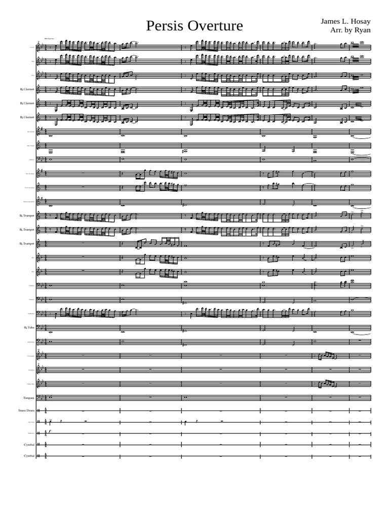 Persis Overture Complete Wind Band Score PDF | PDF