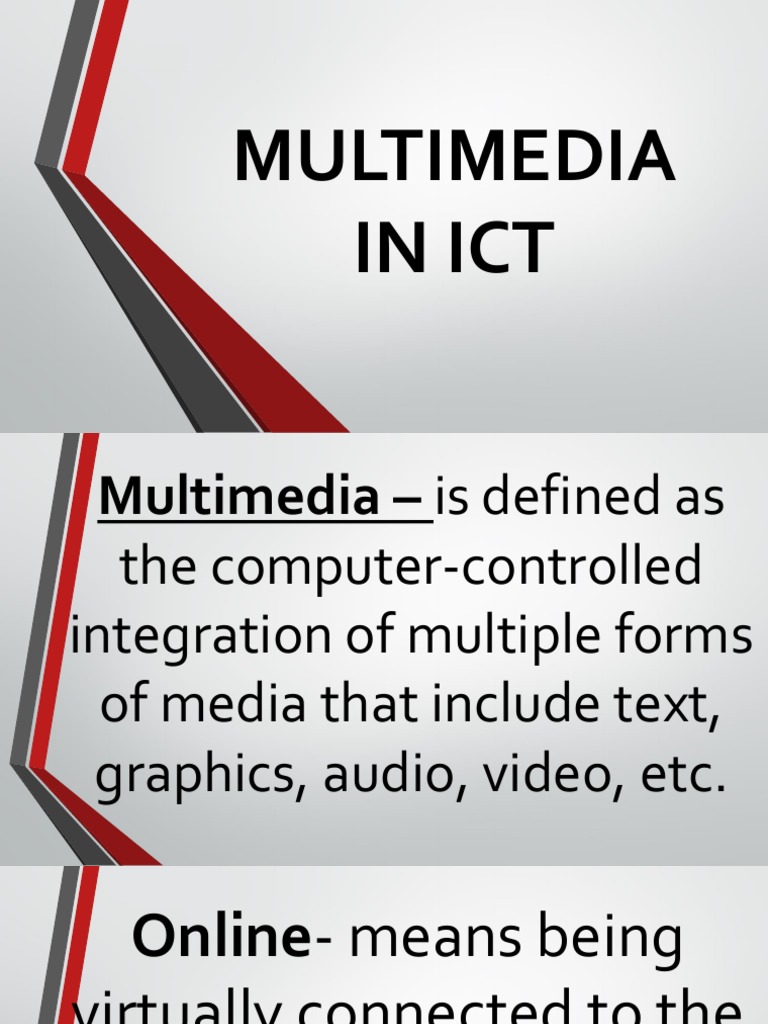 Multimedia in Ict | PDF | Multimedia | Internet
