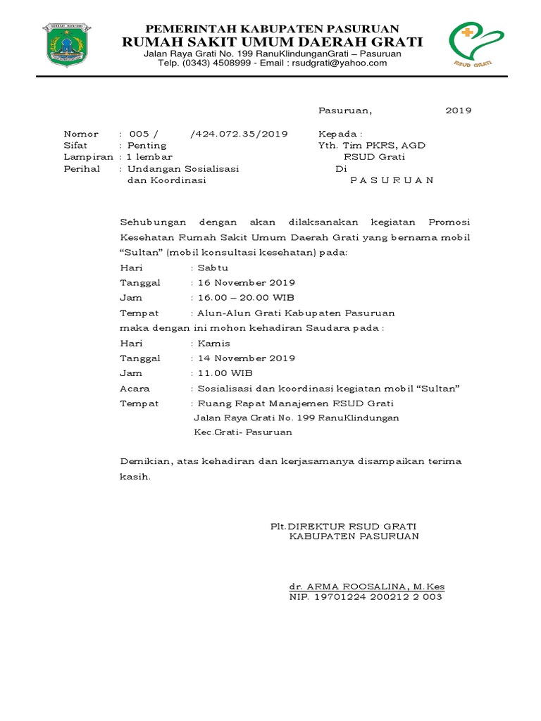 Contoh Undangan PKRS | PDF