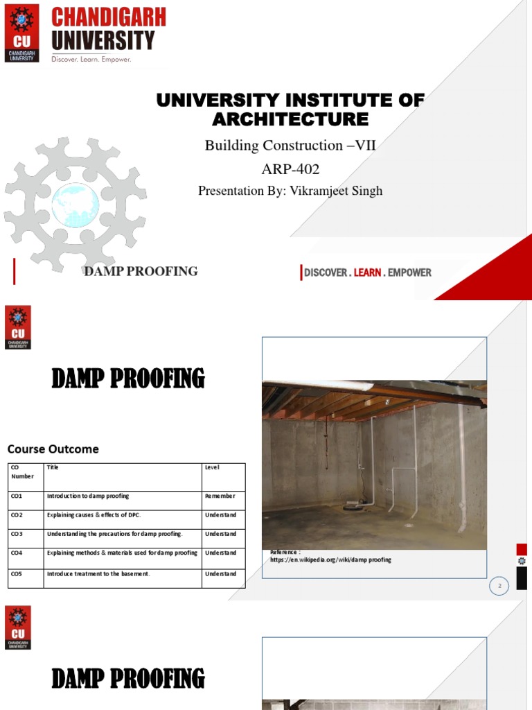 Damp Proofing | PDF | Mortar (Masonry) | Wall