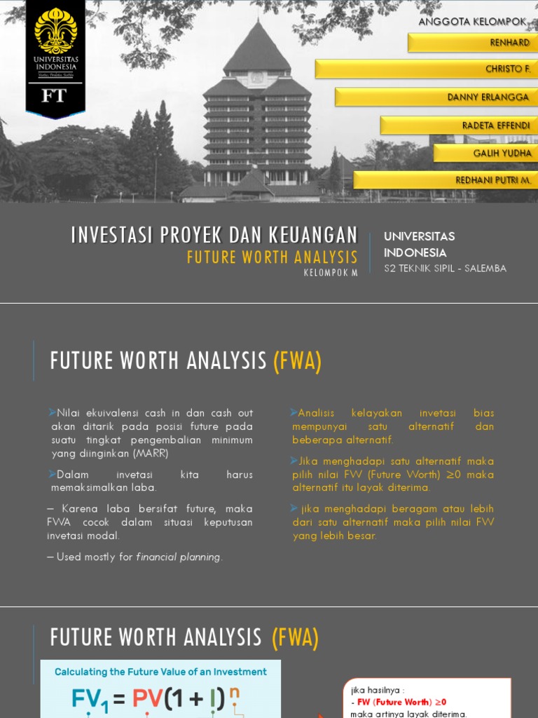 Kelompok 2 Future Worth Investasi Proyek Dan Keuangan 10092019 | PDF