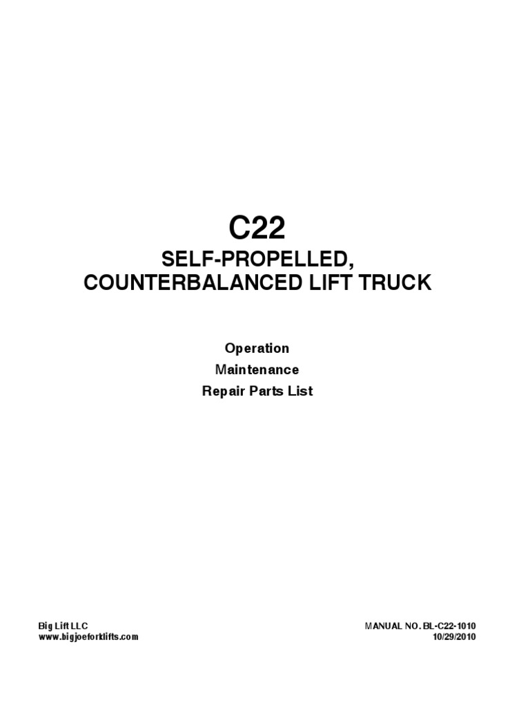 C22 PDF | PDF | Elevator | Truck