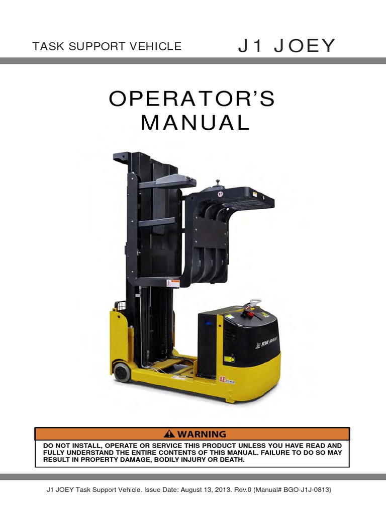 J1 - Joey-Operator PDF | PDF | Elevator | Vehicles