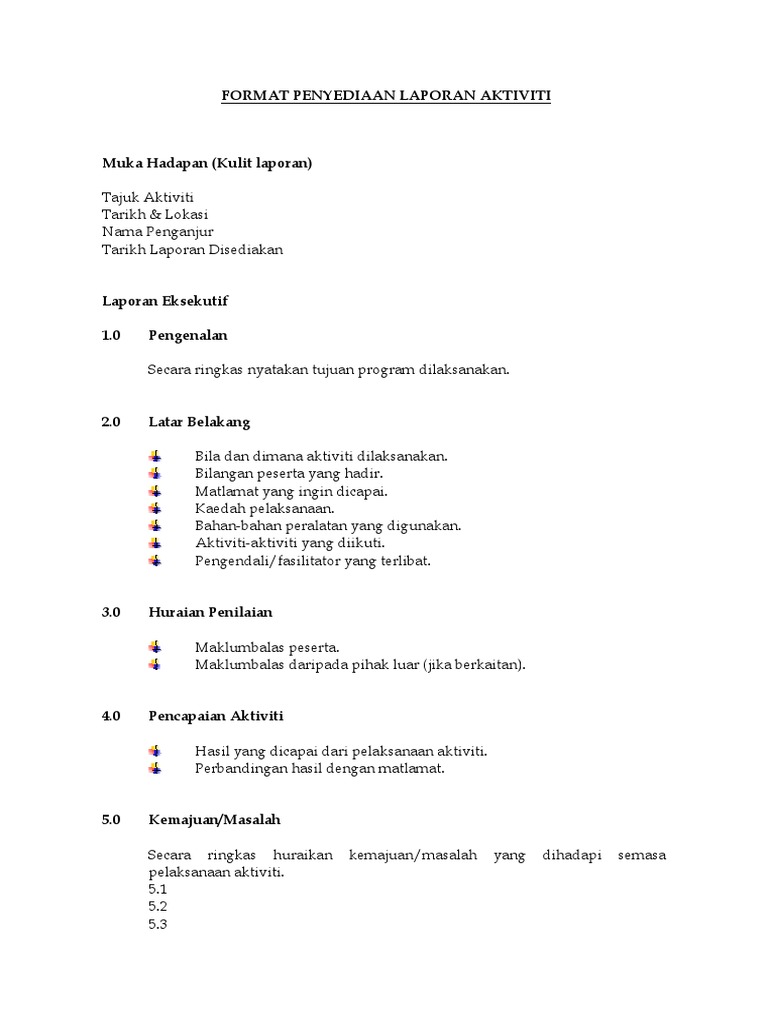 Format Pelaporan Aktiviti | PDF