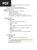 A Detailed Lesson Plan in Math 5 | PDF | Fraction (Mathematics) | Numbers