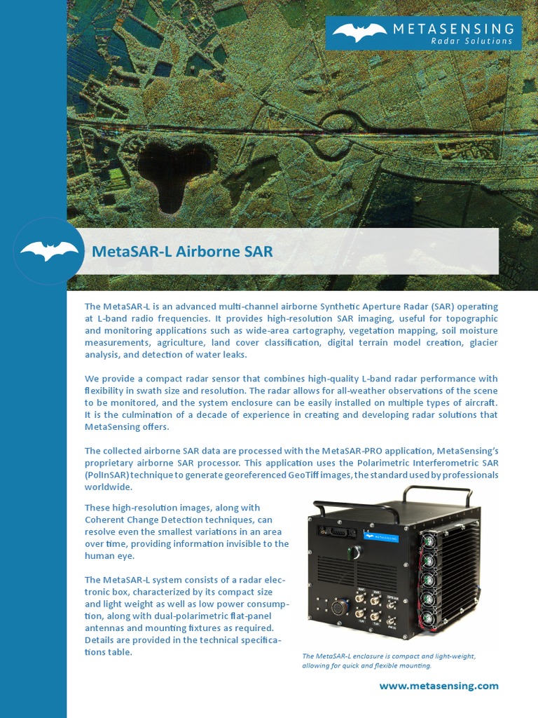MetaSensing MetaSAR L | PDF | Radar | Optics