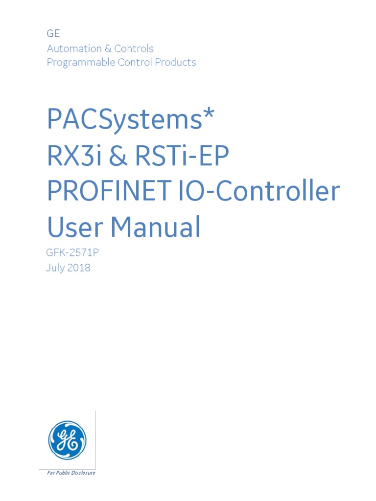 PACSystems RX3i & RSTi-EP PROFINET IO-Controller User Manual GFK-2571P PDF | PDF | Network ...