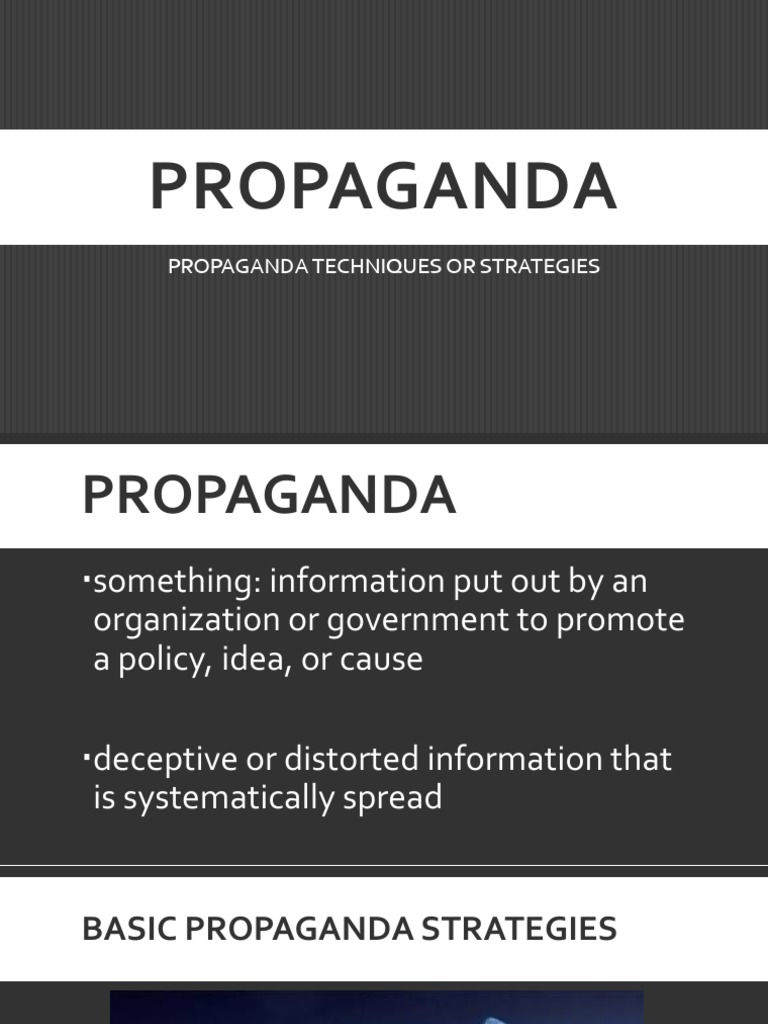Grade 8 Guide to Propaganda Techniques | PDF