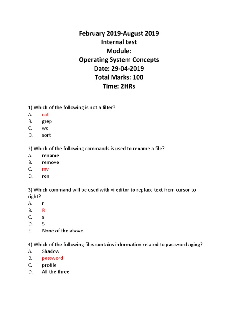 Operating System Concept | PDF | Process (Computing) | Scheduling (Computing)