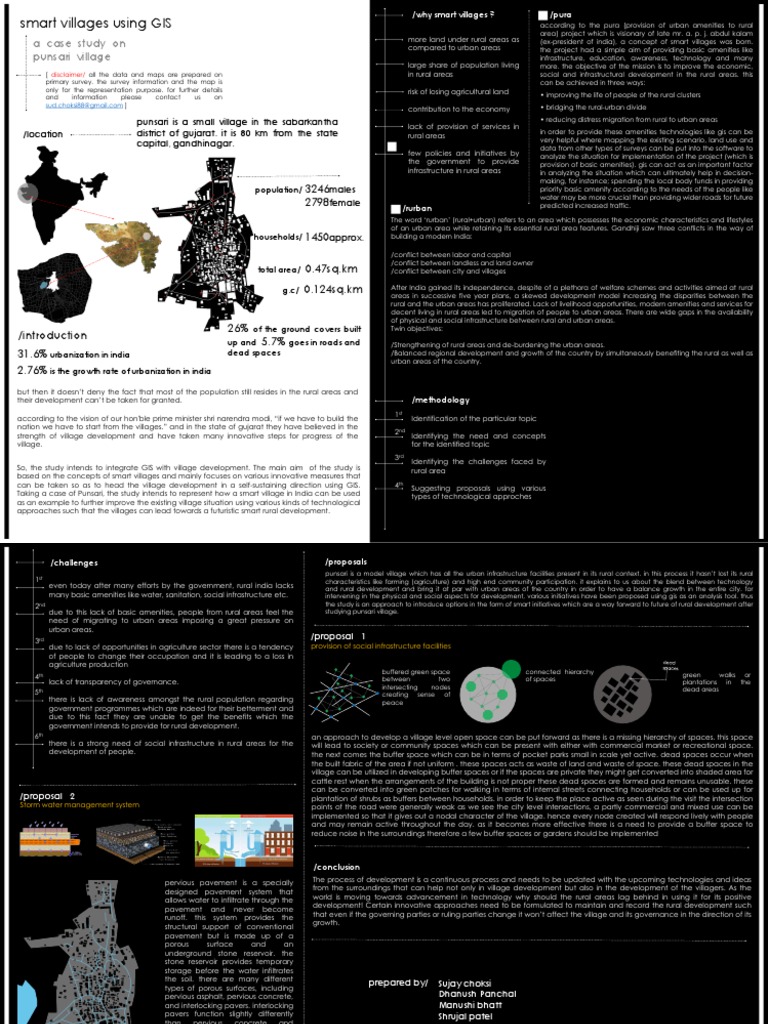 Smart Villages Using Gis A Case Study On Punsari Village | PDF | Road ...