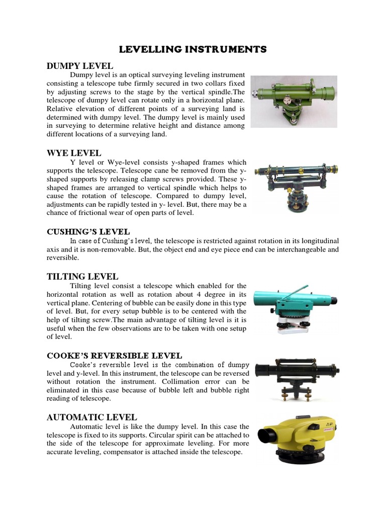 Levelling Instruments | PDF