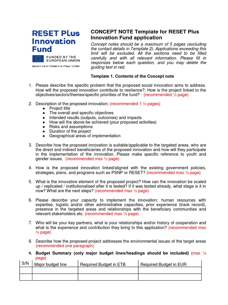 Innovation Fund Application Guide | PDF | Innovation | Economies