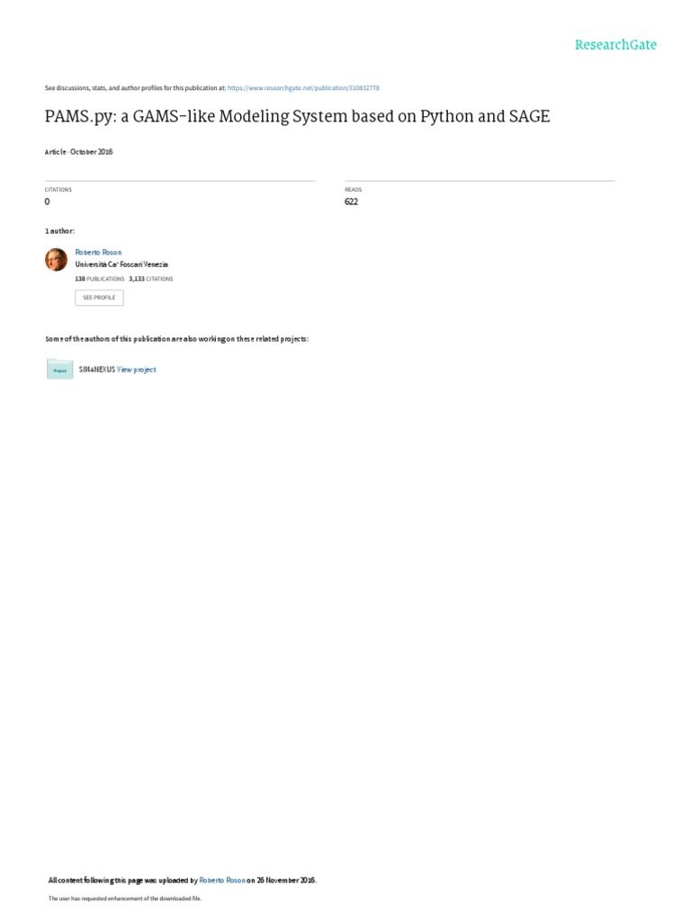 PAMSpy | PDF | Mathematical Model | Python (Programming Language)