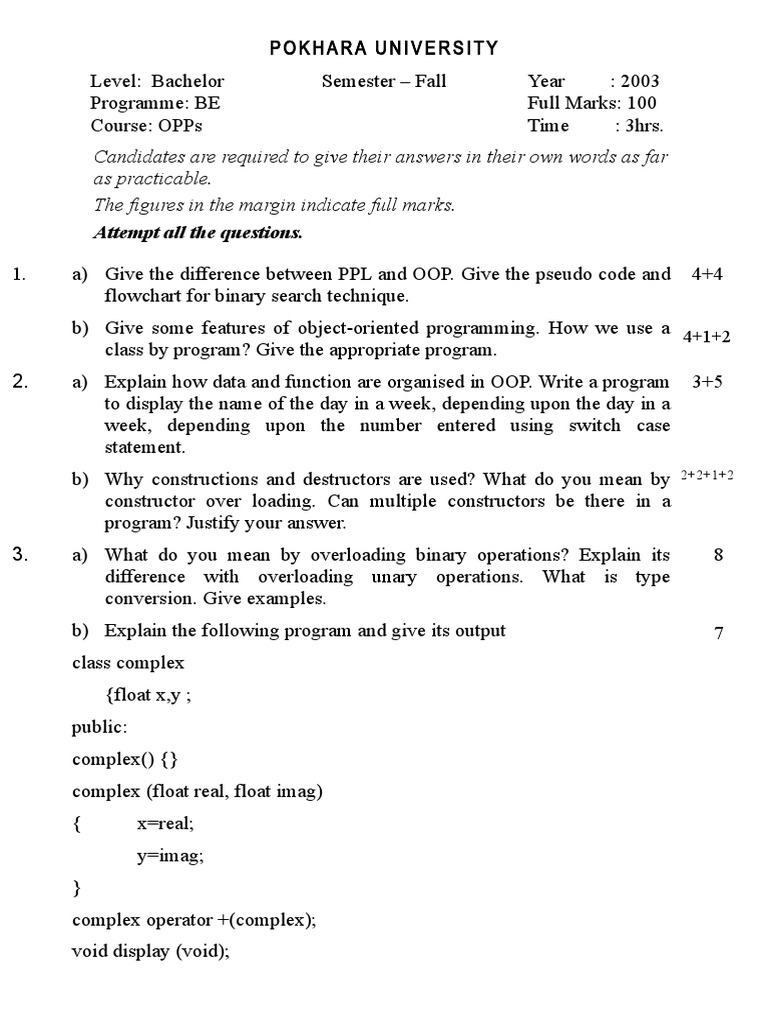 Opp | PDF | Object Oriented Programming | Class (Computer Programming)