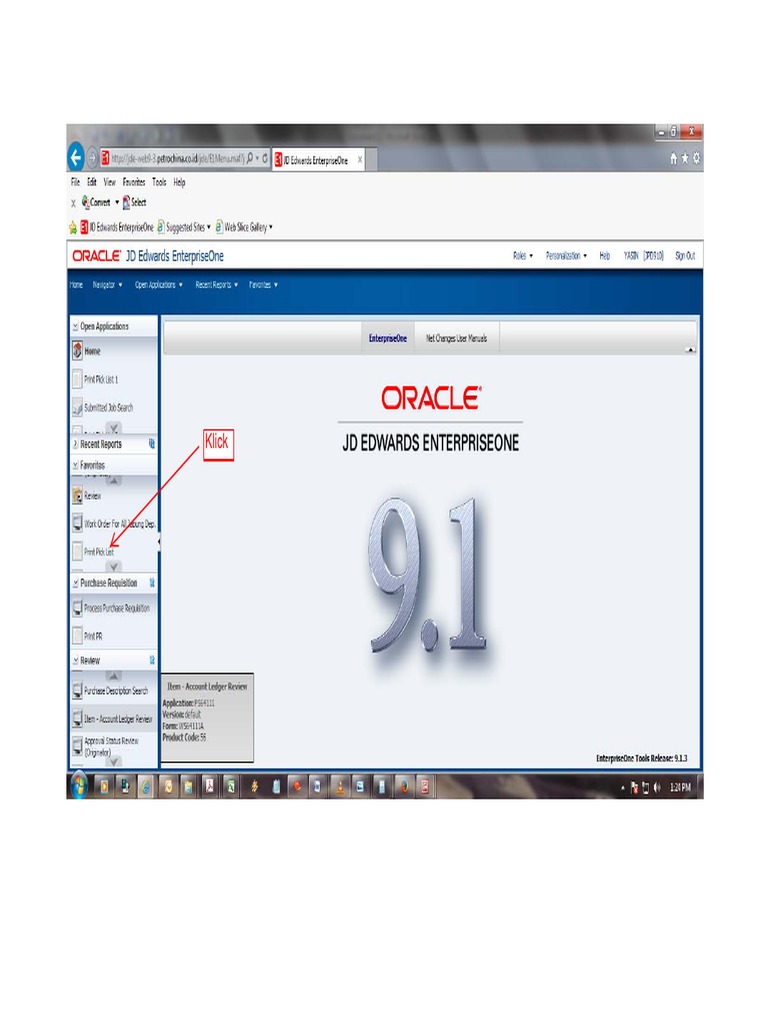 JDE Print Picking List | PDF