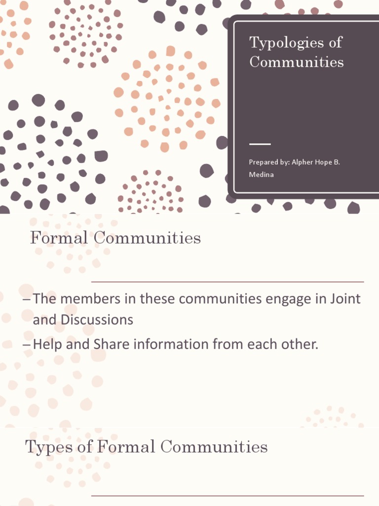 Typologies of Communities | PDF | Community | Retirement