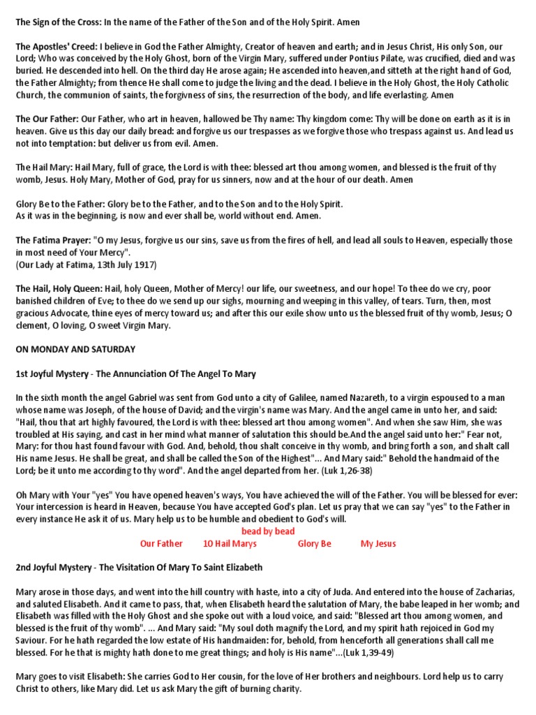 The Sign of The Cross | PDF | Mary, Mother Of Jesus | John The Baptist