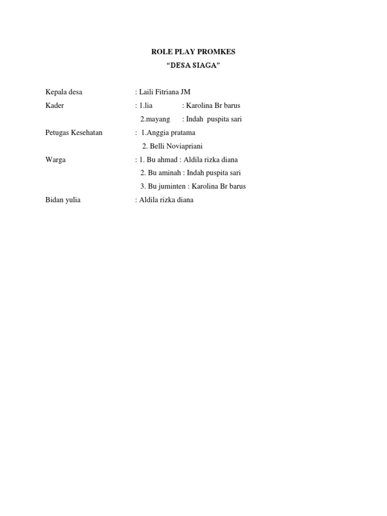 Naskah Role Play | PDF