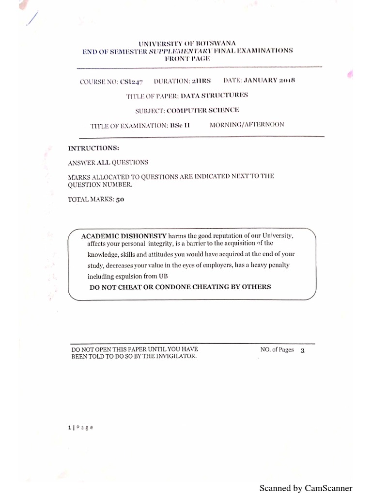 Csi 247 Exam 2018 | PDF