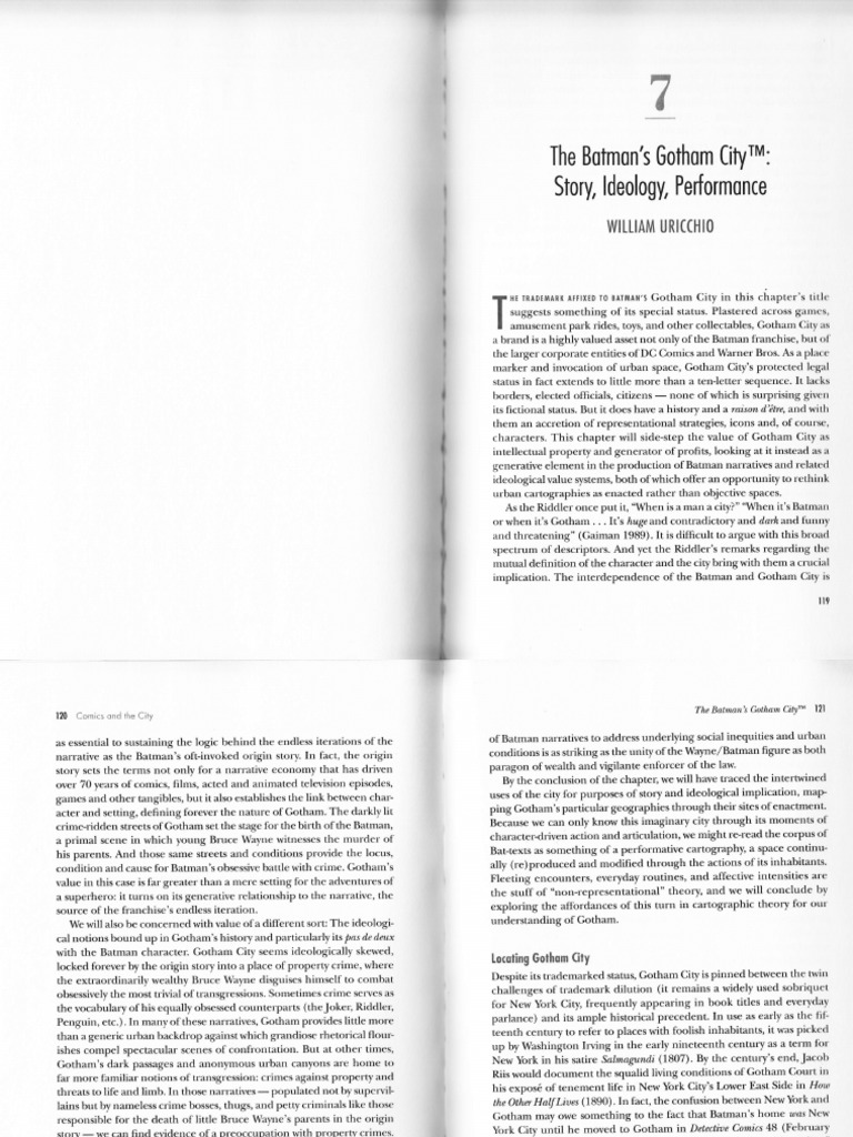 The Batman's Gotham City PDF | Download Free PDF | Batman | Narrative