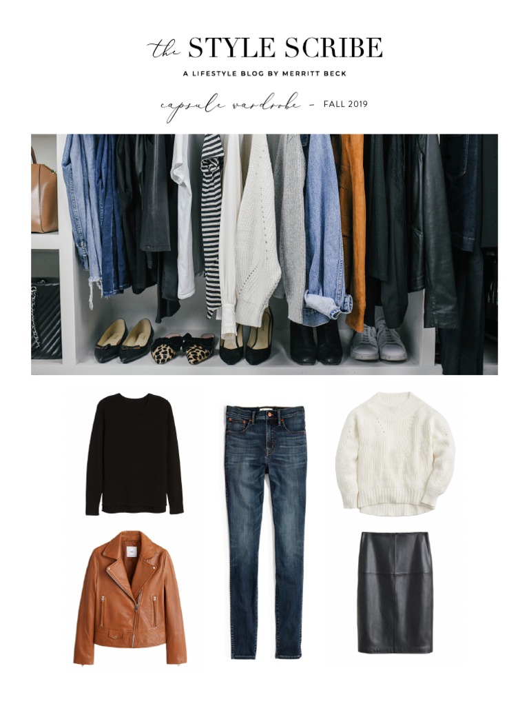 Fall 2019 Capsule Wardrobe Guide | PDF | Blouse | Sweater