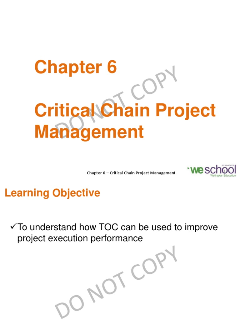 Chapter 6-Critical Chain Project Management | PDF | Project Management ...