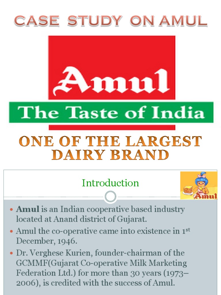 Case Study On Amul Moiz | PDF | Dairy | Dairy Products