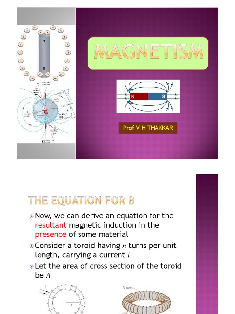 MagnetismII My Pre | PDF | Magnetization | Magnetic Field