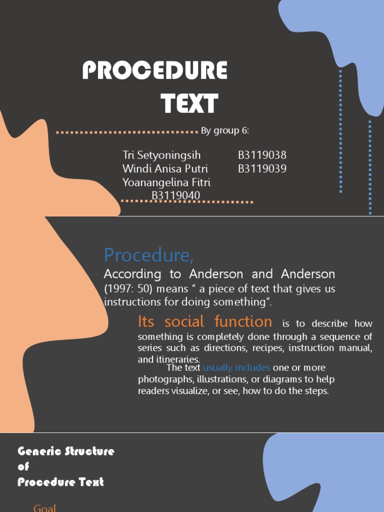 Understanding Procedure Text Structure | PDF