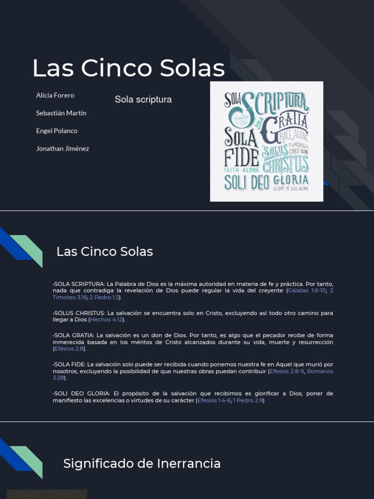 Las Cinco Solas | PDF | Sola Fide | Biblia