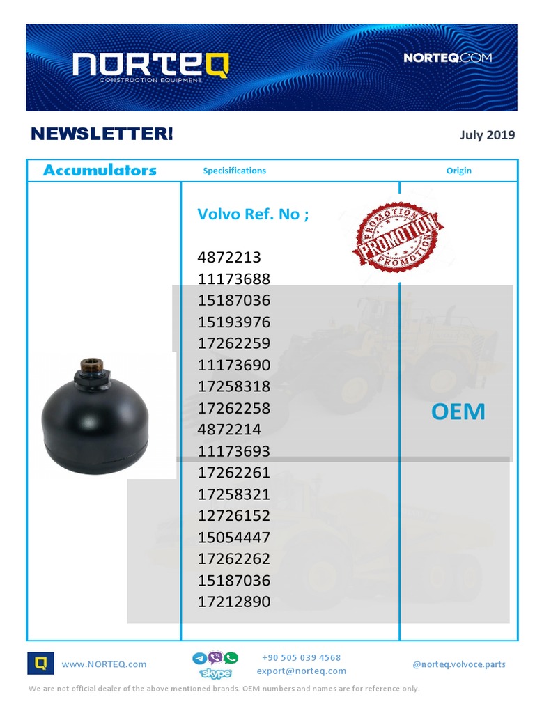 Norteq - Hydraulic Accumulators | PDF