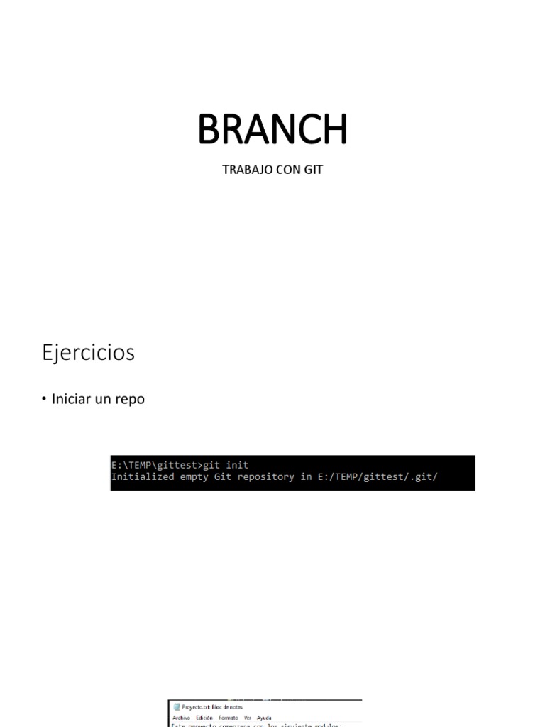 Ejercicio Con Branch Ramas Pdf Archivo De Computadora Informática