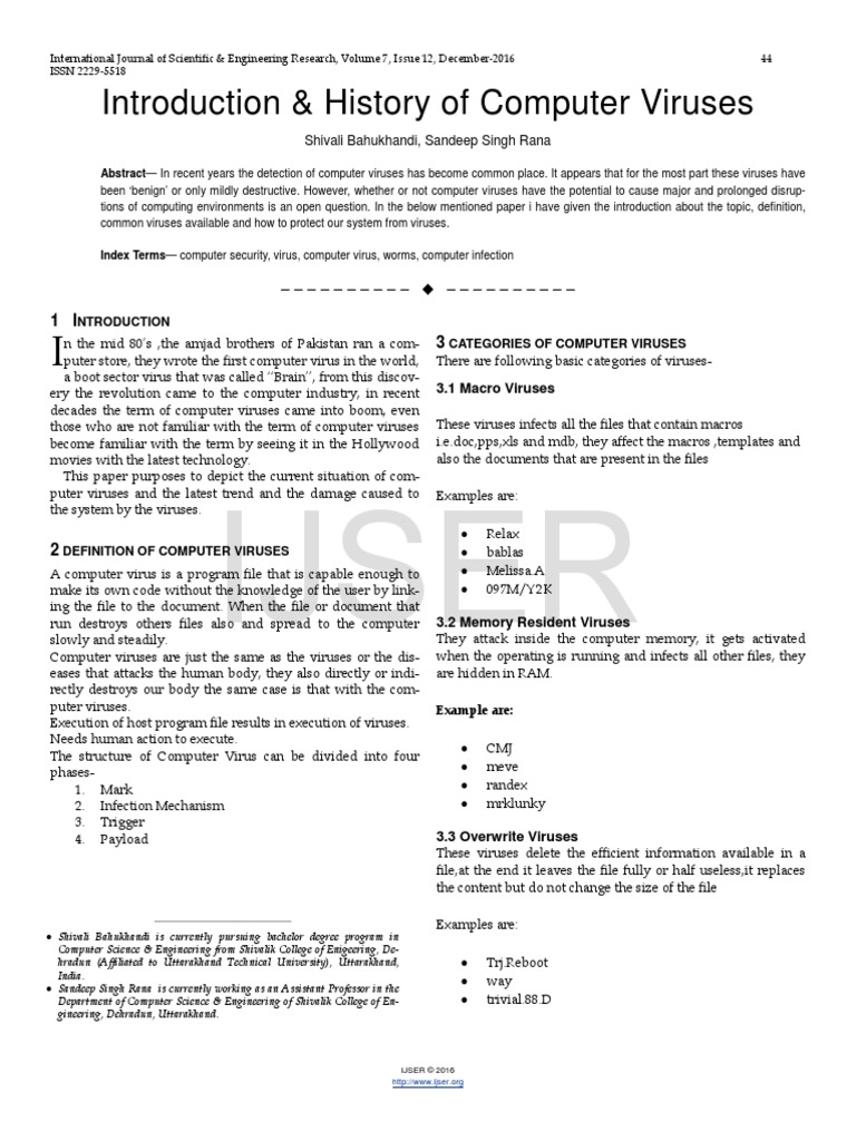 History of PC Virus | PDF | Computer Virus | Antivirus Software