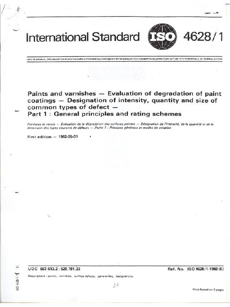 ISO 4628.1 Raiting | PDF