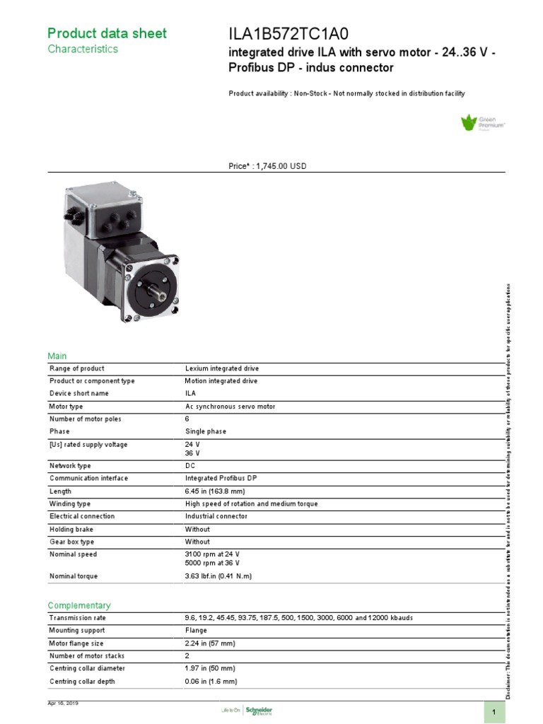 Lexium Ila Ile Ils Ila1b572tc1a0 | PDF | Electric Motor | Transmission ...