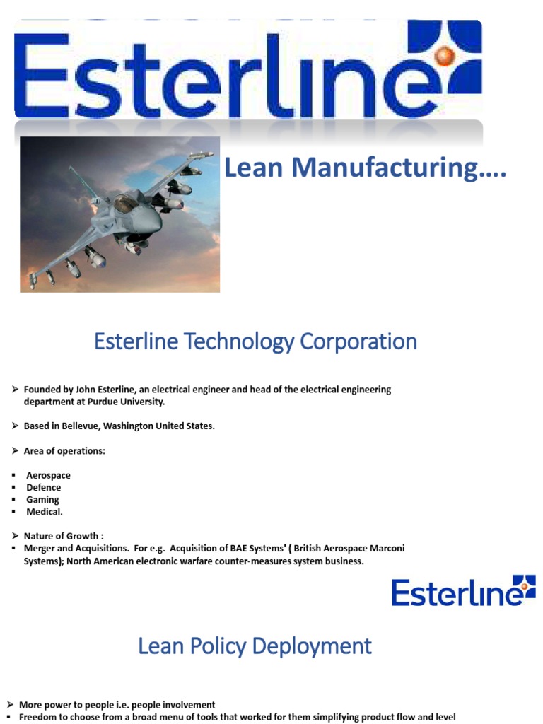 Lean Manufacturing at Esterline | PDF | Lean Manufacturing | Production And Manufacturing