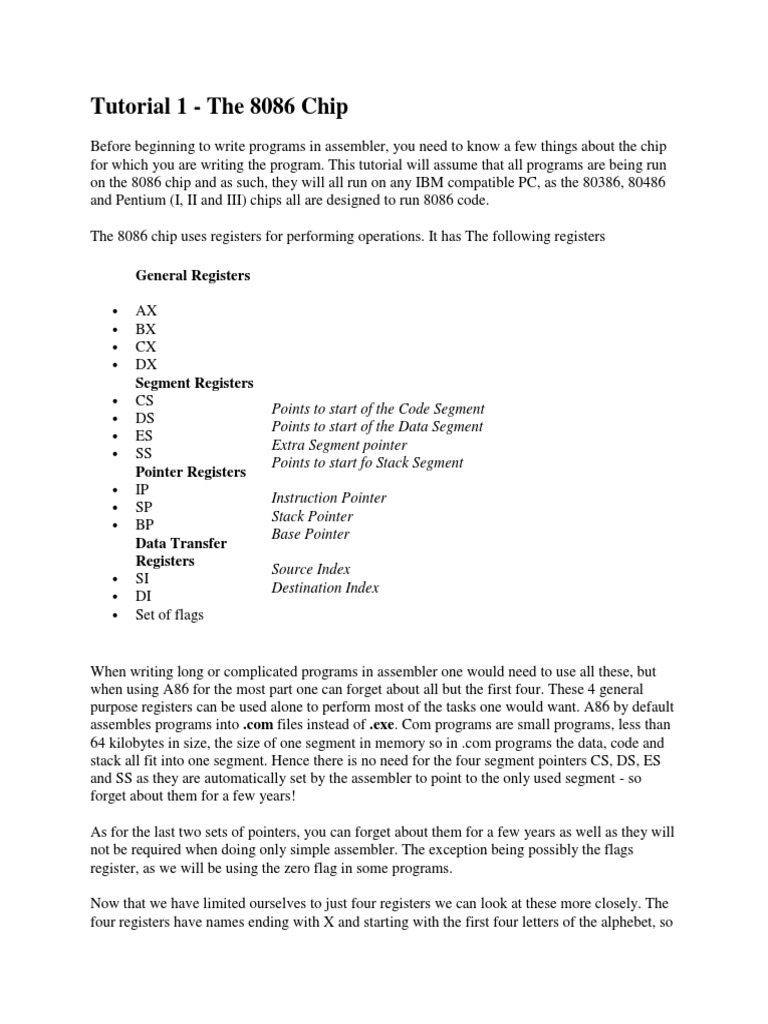 Tasm | PDF | Assembly Language | String (Computer Science)