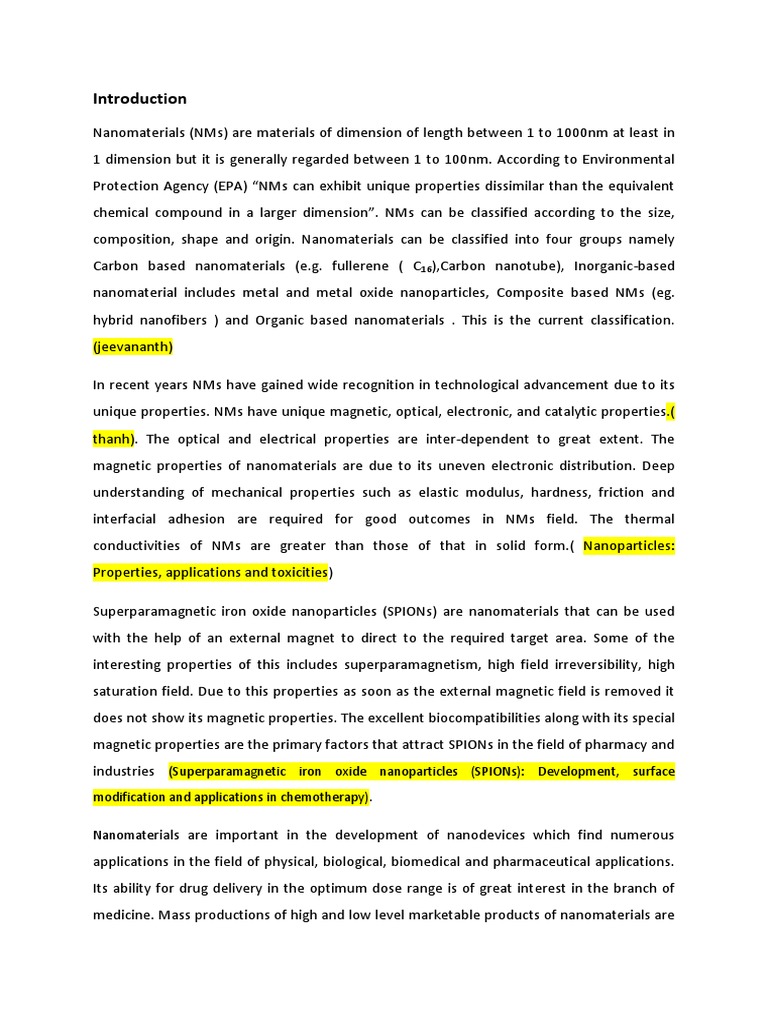 Superparamagnetic Iron Oxide Nanoparticles (Spions) : Development ...
