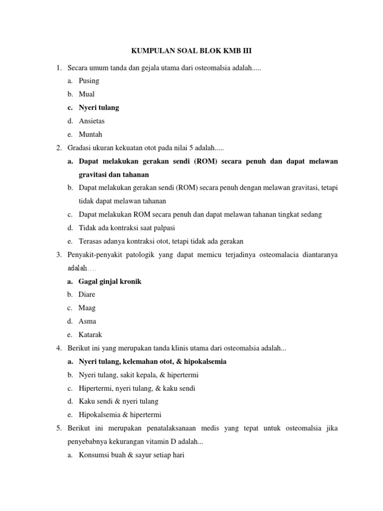 Kumpulan Soal Blok KMB III | PDF | Pengembangan Diri | Sains & Matematika