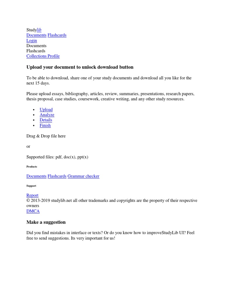 Upload Your Document To Unlock Download Button: Documents Flashcards ...