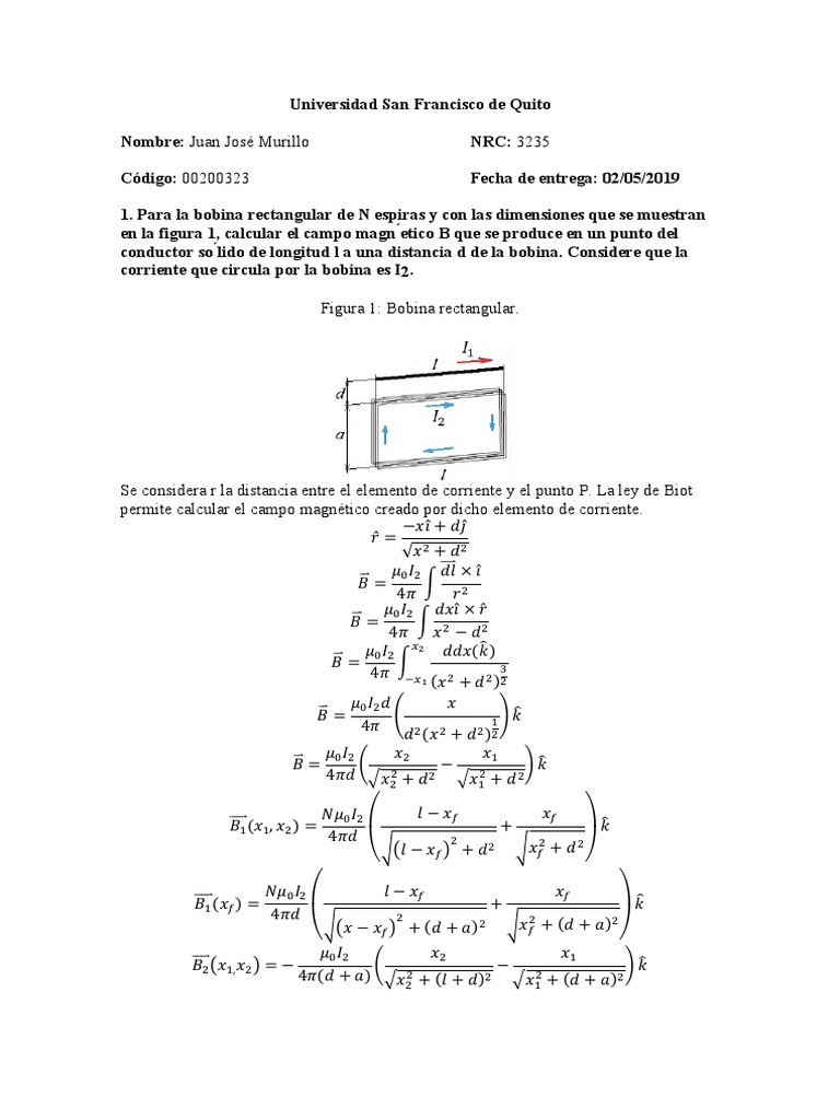Prelab Fisica 2 | PDF | Inductor | Campo magnético
