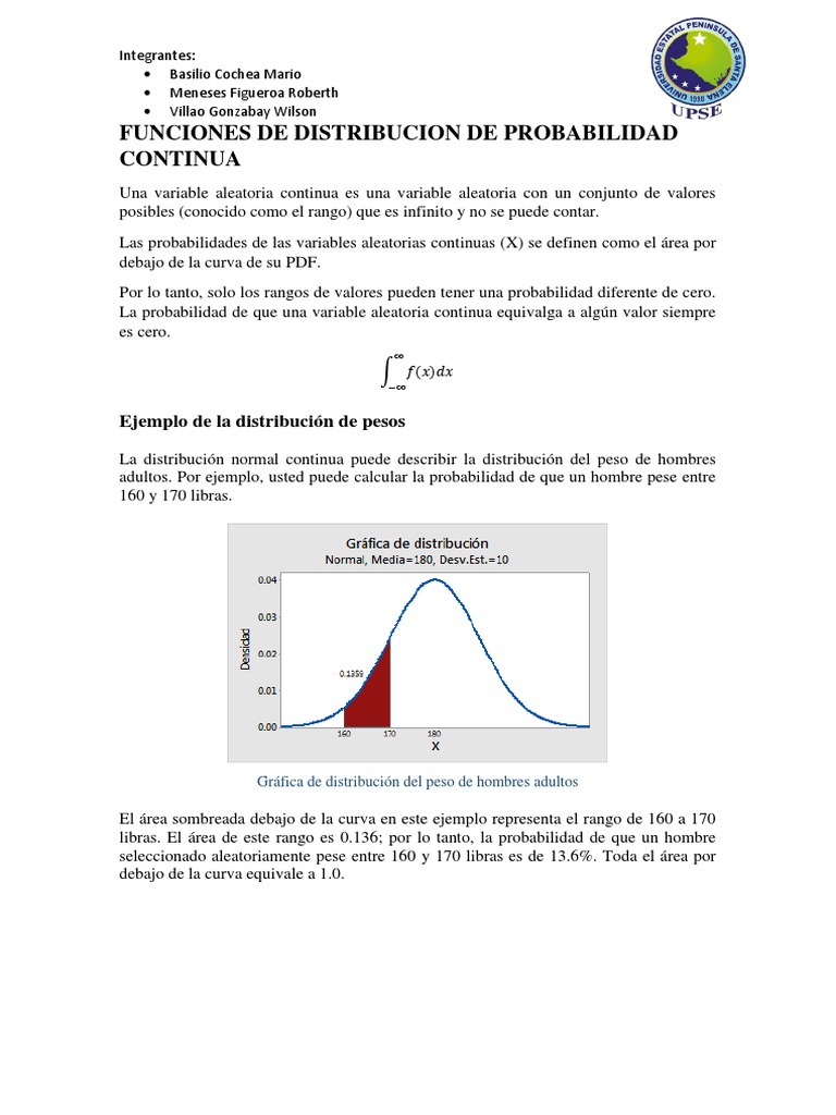 Funciones de Distribucion de Probabilidad Continua | PDF | Distribución ...