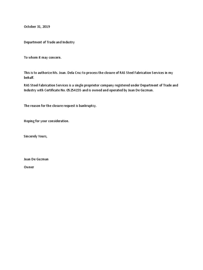 Authorization Dti Pdf