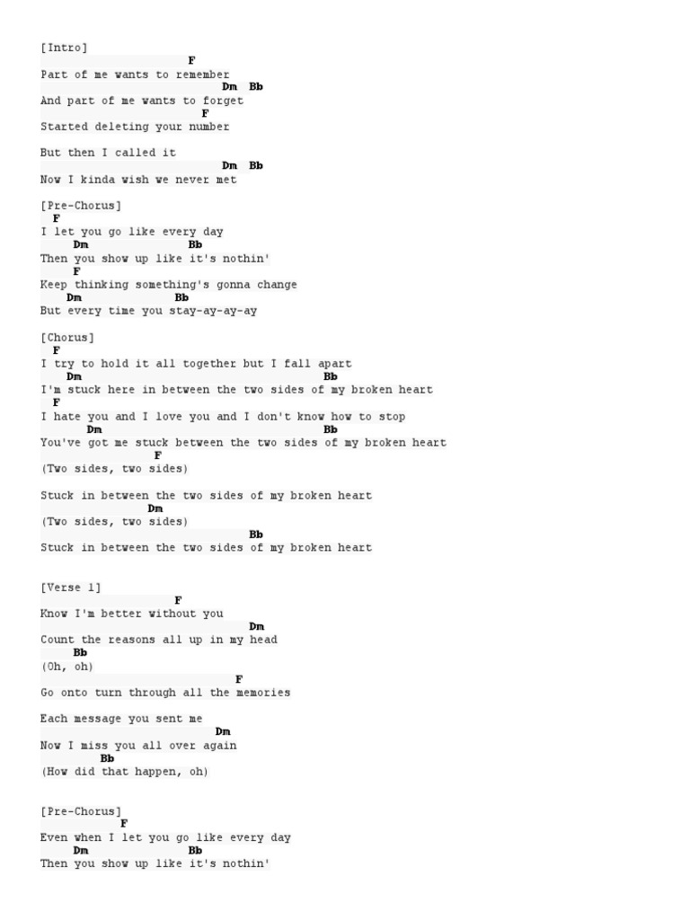 Annie LeBlanc Two Sides Chords | PDF | Song Structure | Pop Music