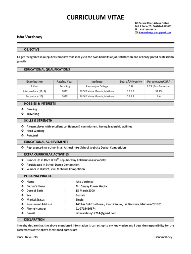 Isha CV PDF | PDF | Learning | Behavior Modification