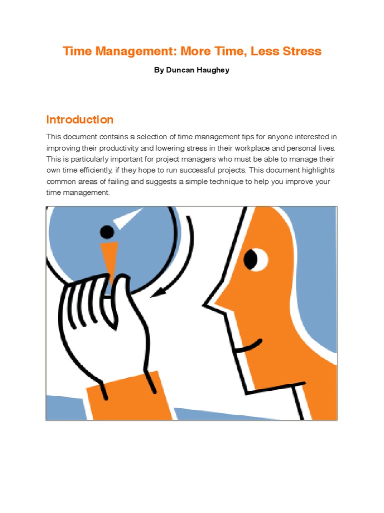 Time Management More Time Less Stress | PDF | Time Management ...