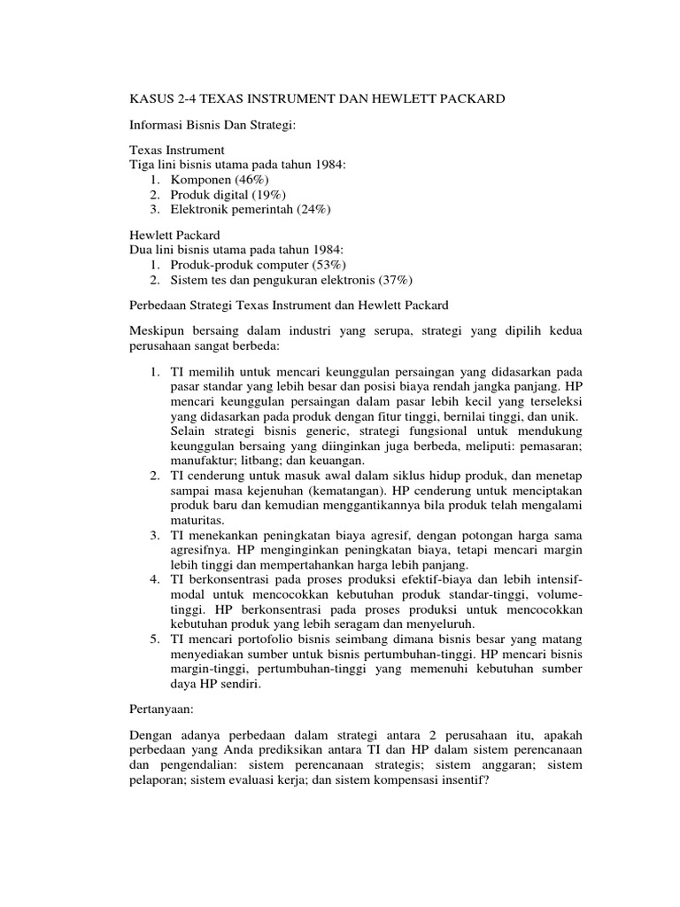 Texas Instrumen Dan Hewleet Packard | PDF